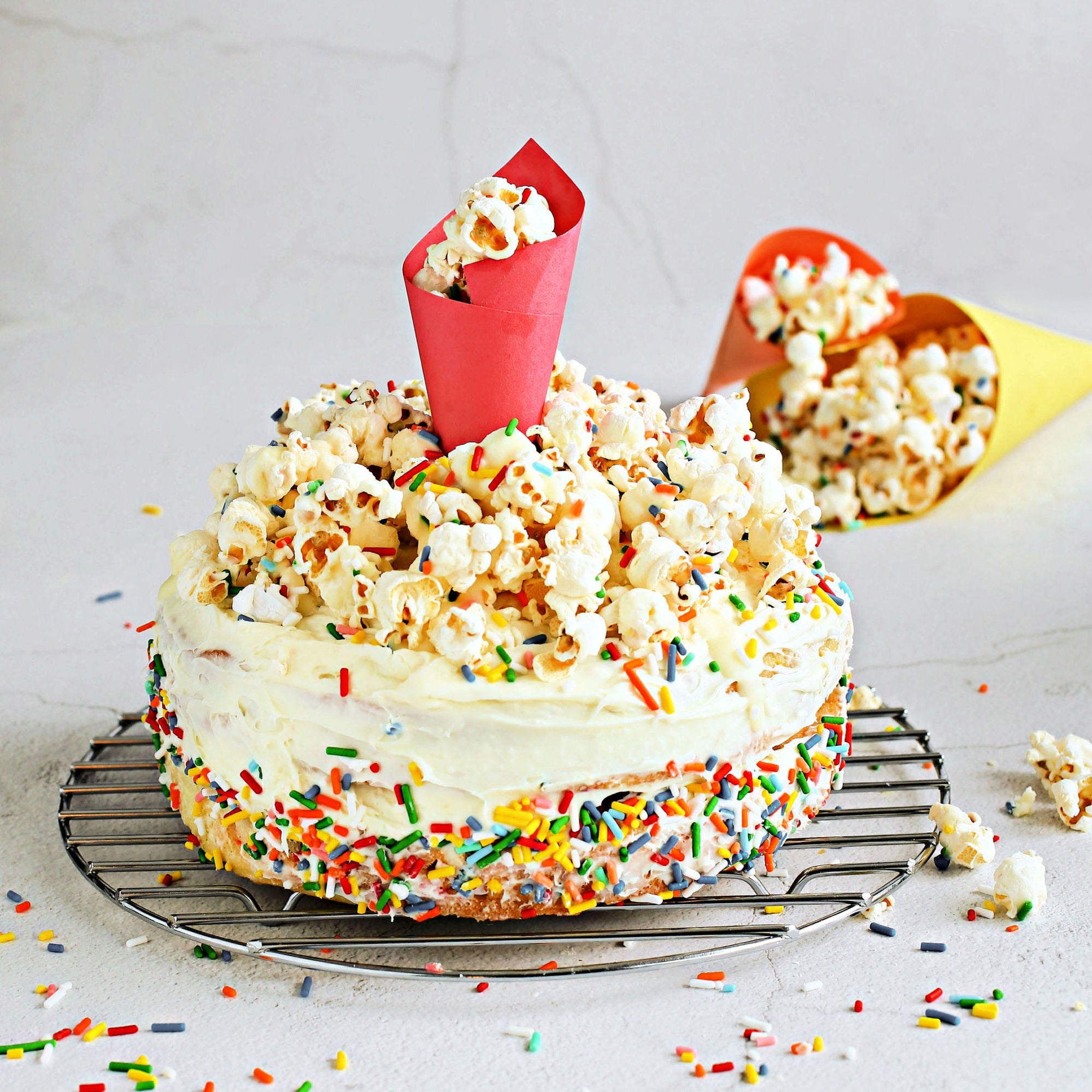 Funfetti Popcorn Cake — Dell Cove Spices & More Co.