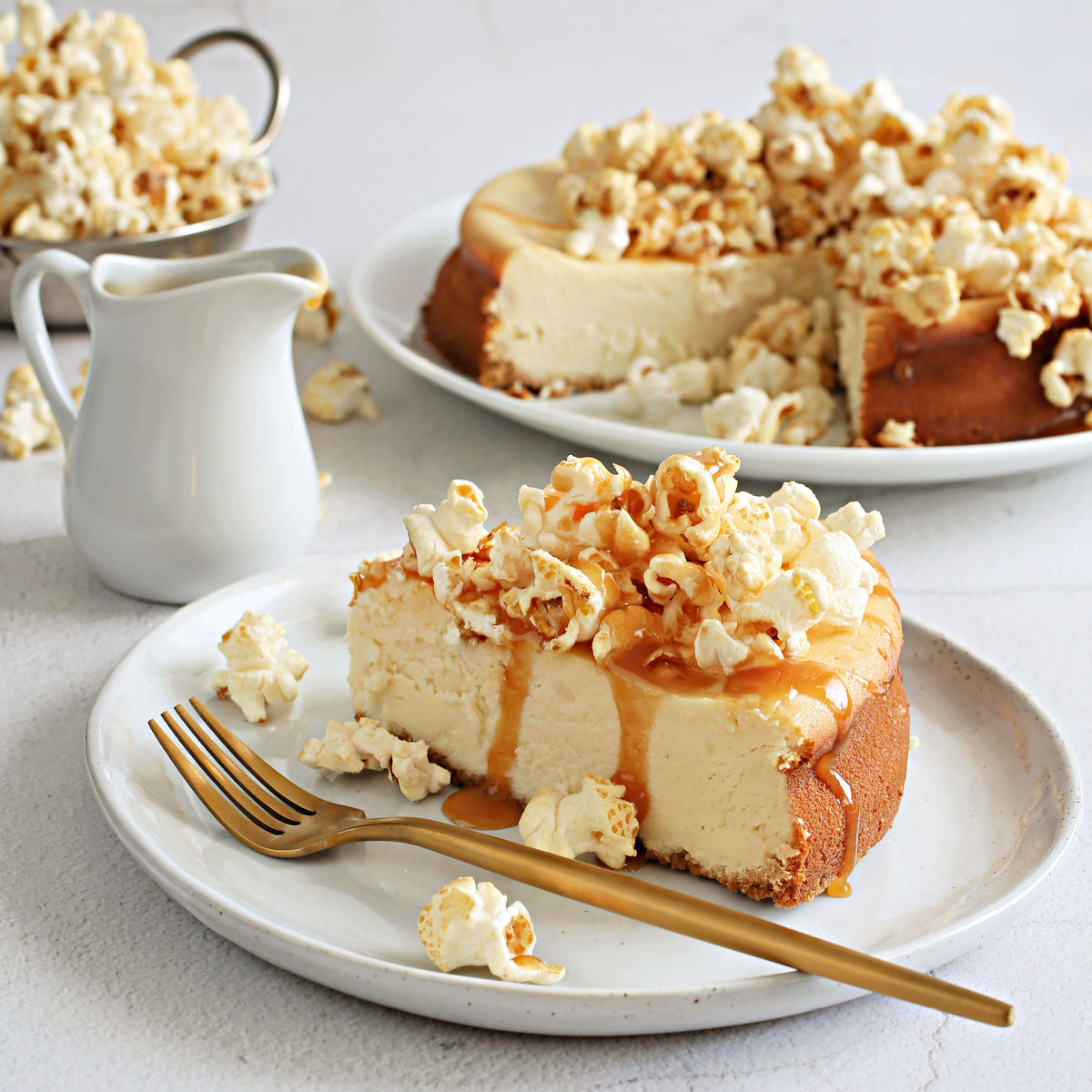 Salted Caramel Popcorn Cheesecake — Dell Cove Spices & More Co.