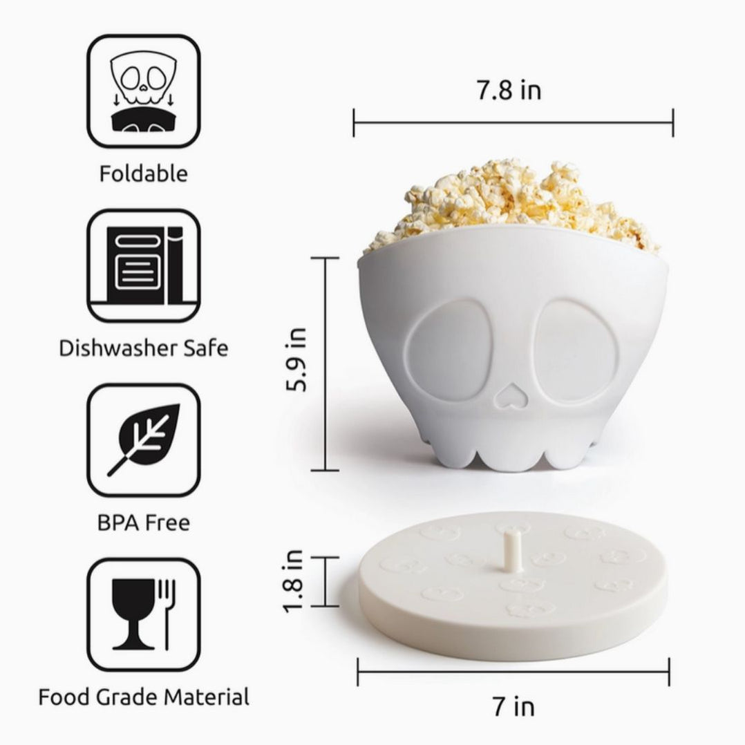 Microwave Popcorn Popper – Silicone Skeleton “Scary Poppings” — Dell ...